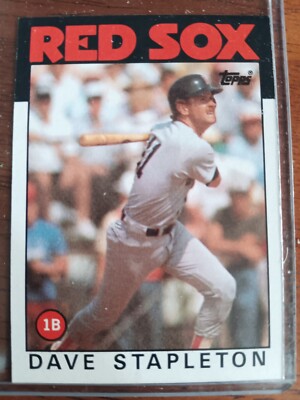 DAVE STAPLETON RED SOX 1986 TOPPS BASEBALL CARD #151 | eBay