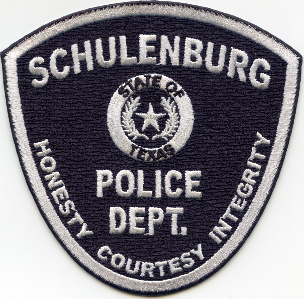 SCHULENBURG TEXAS TX Honesty Courtesy Integrity POLICE PATCH | eBay