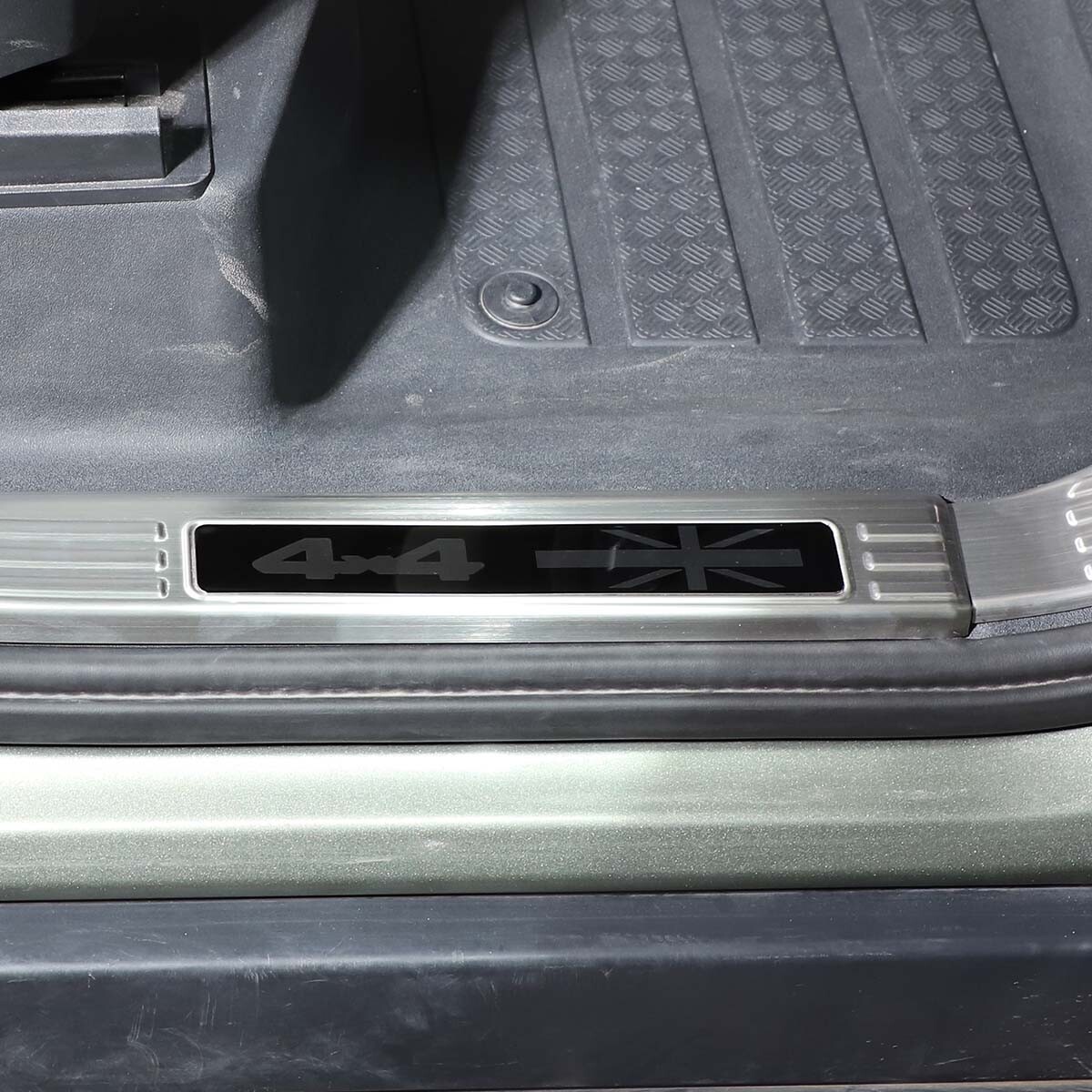 Flag Style Steel Car Door Sill Scuff Plate Trim Guard Kit For LR ...