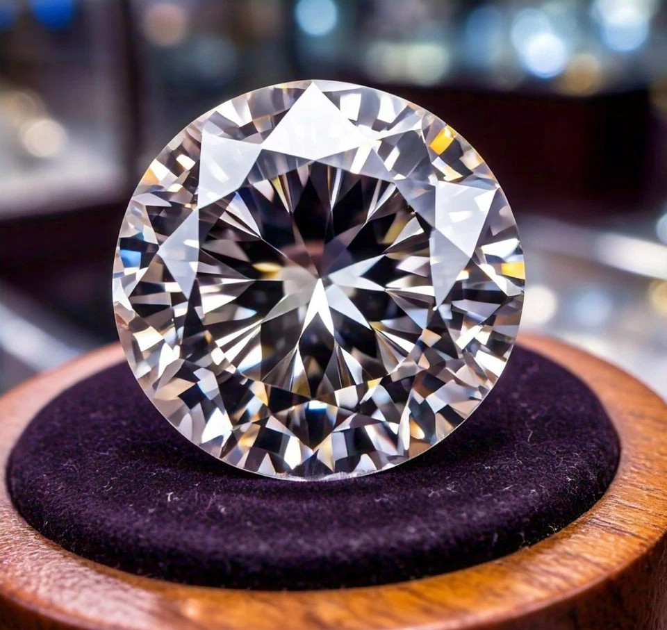 Natural D Color Loose 4.00 Carat Round Cut Lab Grown CVD Diamond VVS1 ...