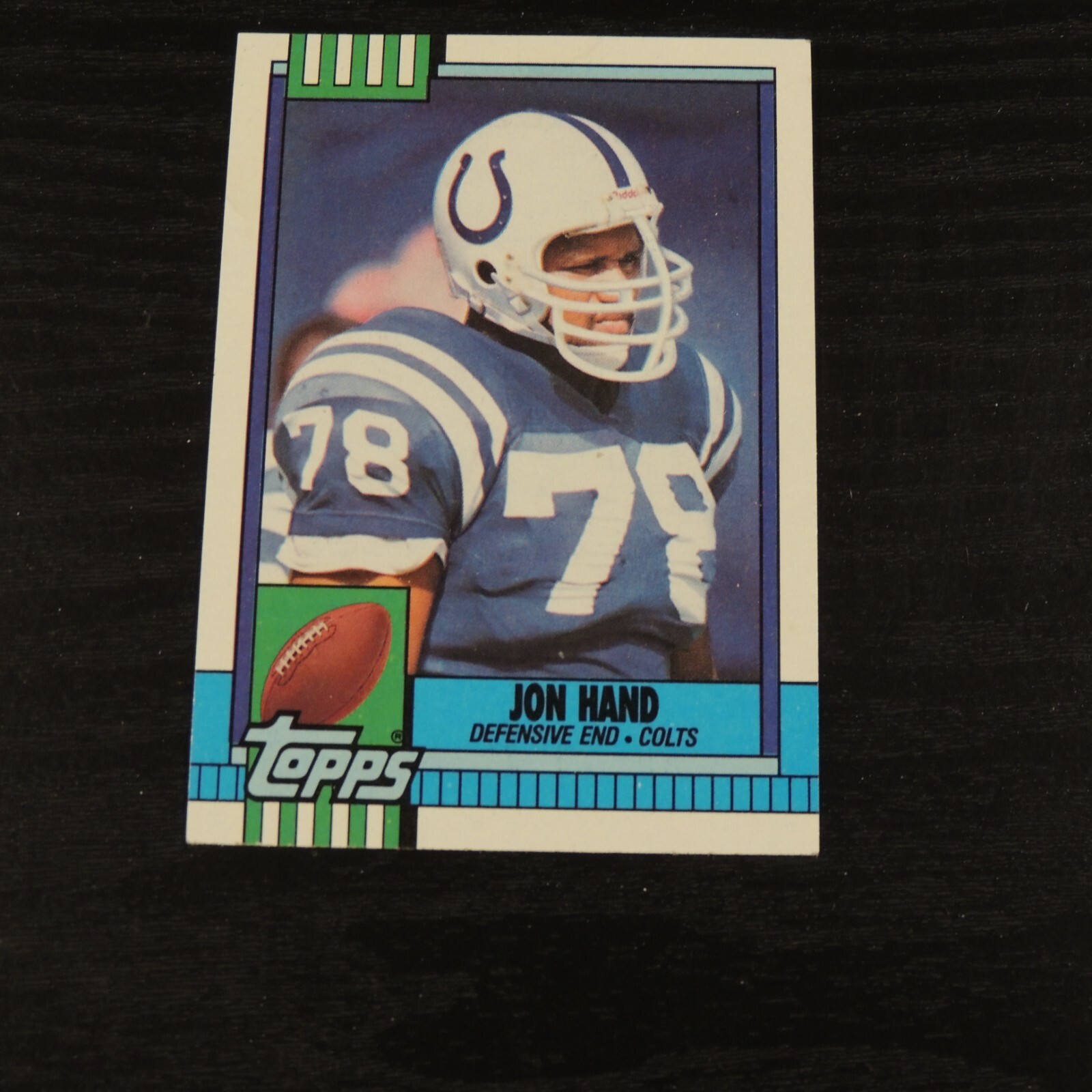 1990 Jon Hand Topps Card Indianapolis Colts #308 | eBay
