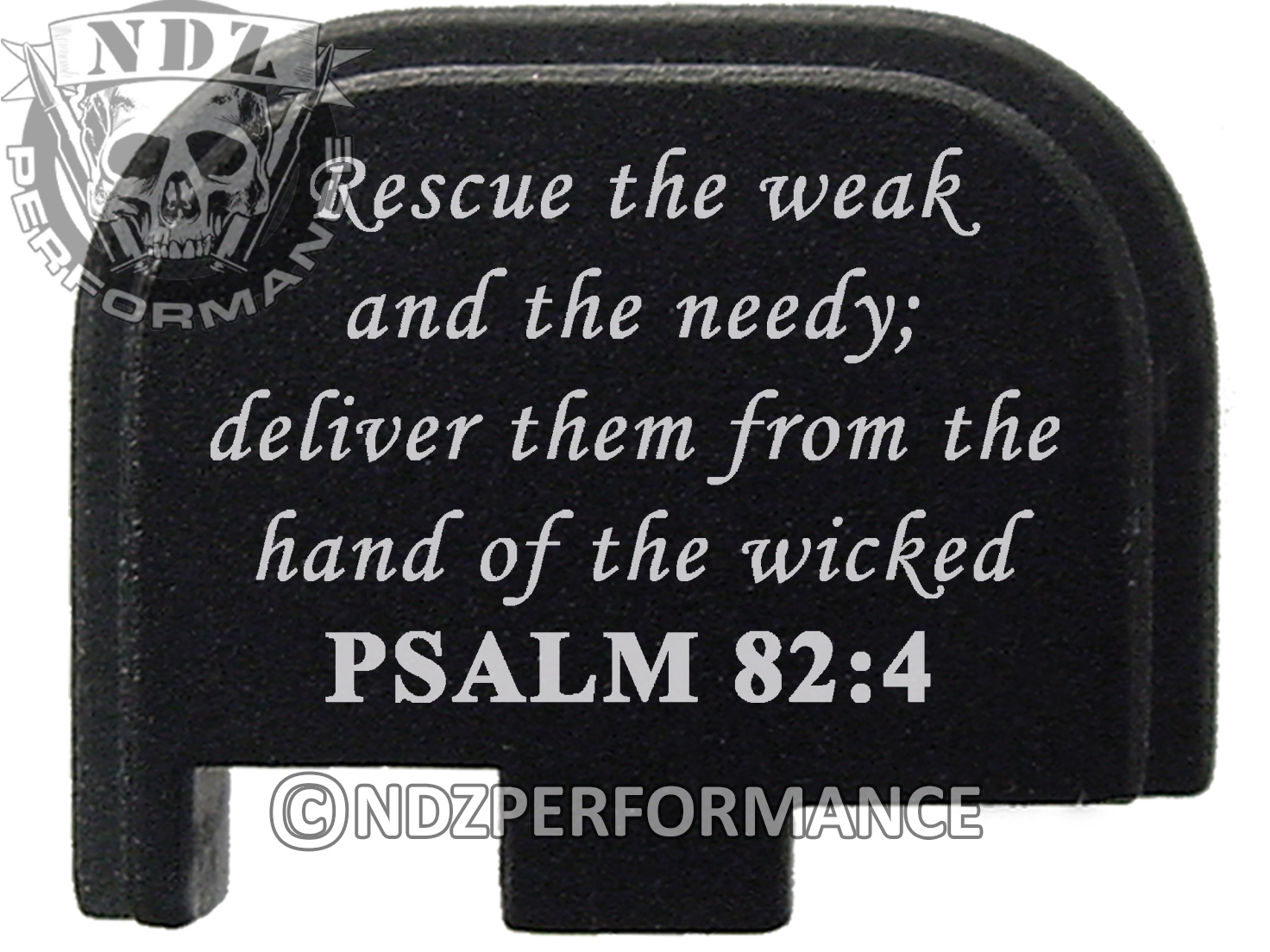 for Glock 42 Only Rear Slide Cover Plate .380 Cal G42 Black Bible Psalm ...