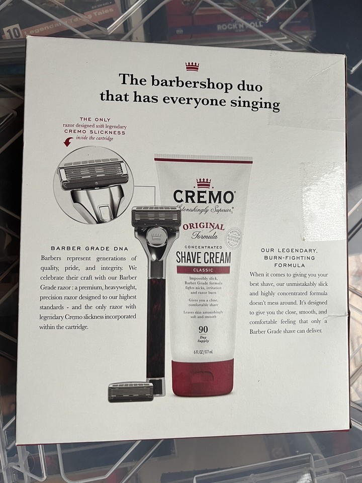 Cremo Heritage Red 3pc Barber Shave Kit Classic Shave Cream Razor ...