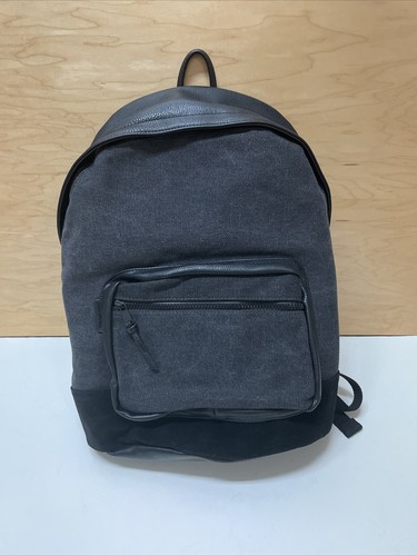 $158 James Campbell Canvas Leather Padded Backpack Black Charcoal SS ...