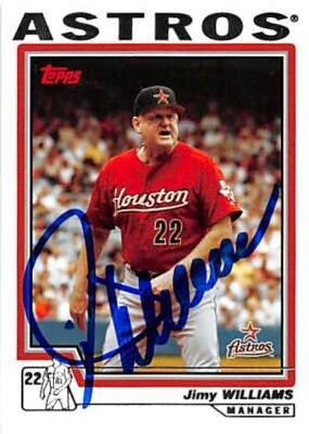 Jimy Williams autographed baseball card (Houston Astros) 2003 Topps ...