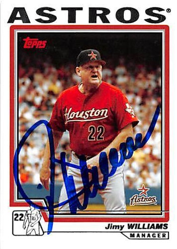 Jimy Williams autographed baseball card (Houston Astros) 2003 Topps ...