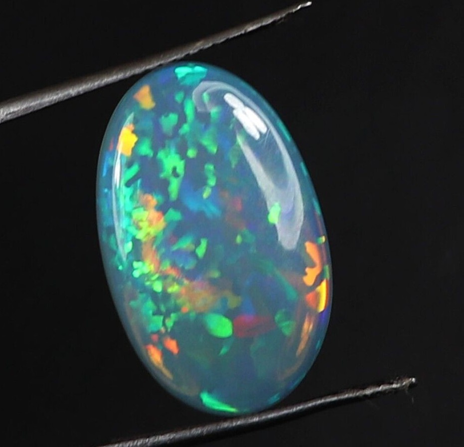 Ethiopian Opal Natural Opal Cabochon Oval Opal Colorful Opal Gemstone ...