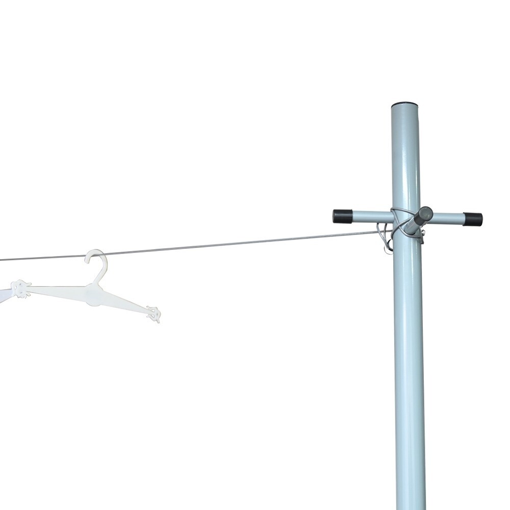 2.4m Heavy Duty Galvanised Powder Coated Clothes Line Post 30m PVC ...