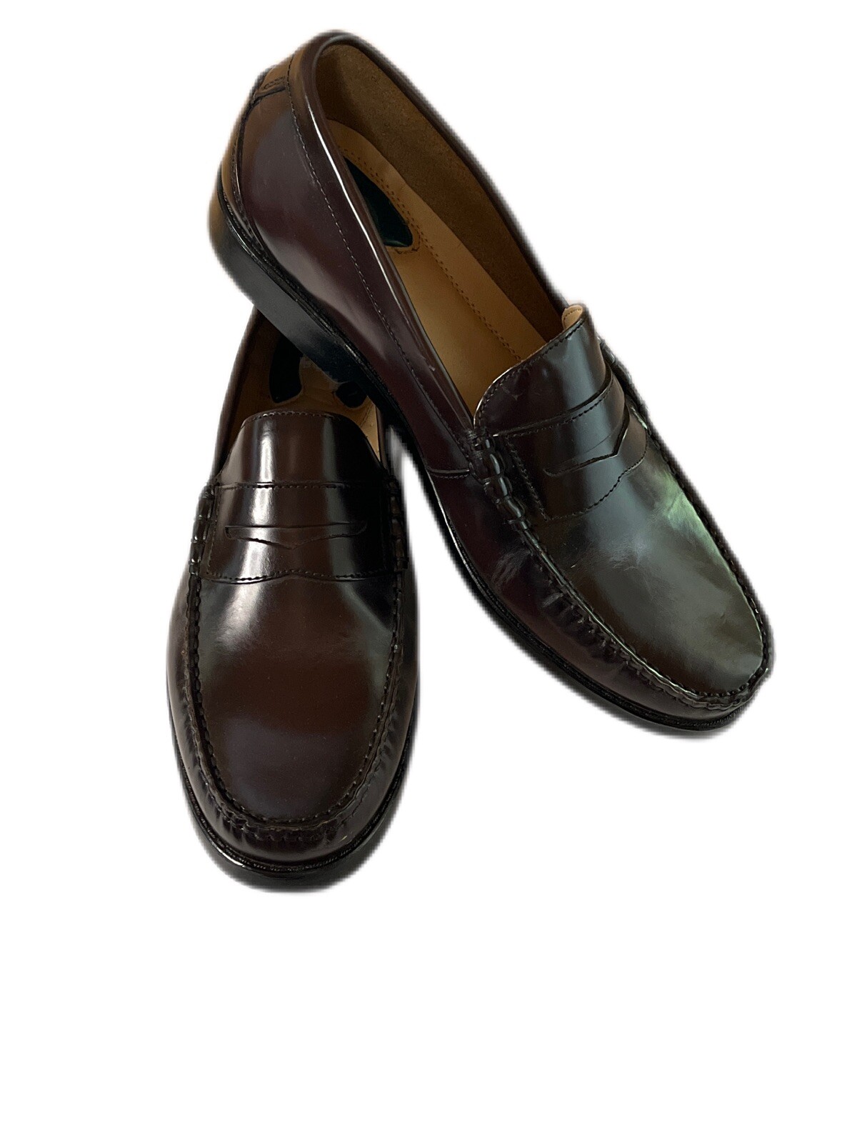 NUNN BUSH BURGUNDY LEATHER MOC TOE PENNY LOAFER 84109-601 Mens size 12 ...