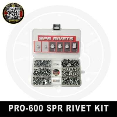 SPR Self Piercing Rivets PRO-600 kit includes 600pc assortment Aluminum ...
