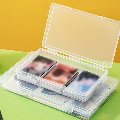Transparent Storage Case Plastic Photocards Small Card Organizer Card ...