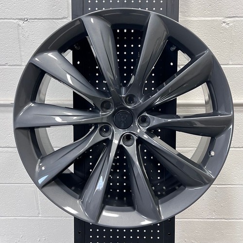 22" TURBINE STYLE GUNMETAL WHEELS RIMS FITS TESLA MODEL X 75D 85D 100D ...