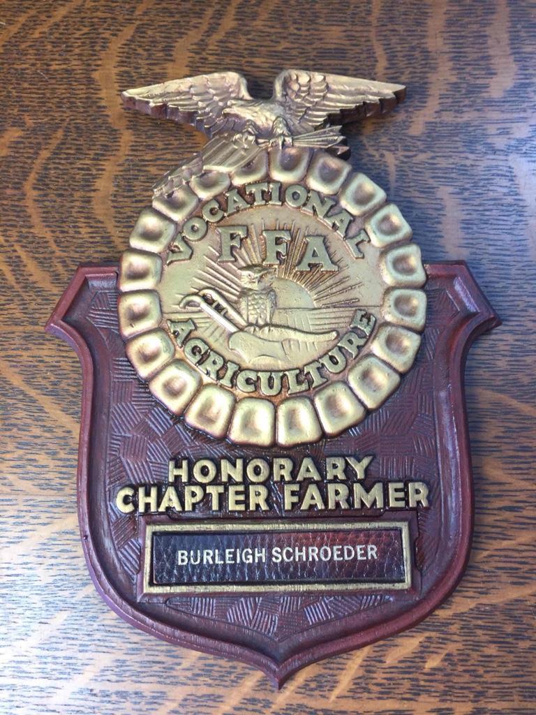 Vintage FFA Honorary Chapter Farmer Vocational Agriculture Plaque Sign ...