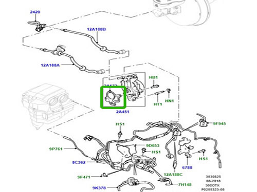 LAND ROVER VACUUM PUMP GASKET 3.0L DIESEL RANGE ROVER LR4 SPORT ...