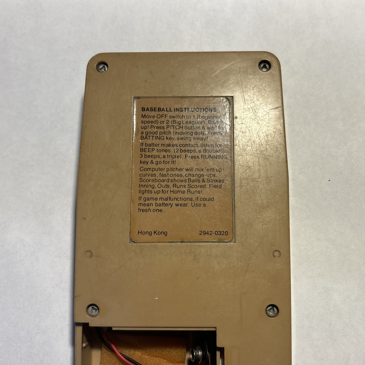 Vintage 1978 Mattel Electronics Handheld Baseball Game R19486 Untested ...