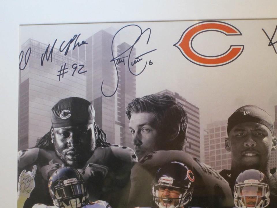 Chicago Bears autographed picture 2016, 4 players, McPhee, Cutler ...