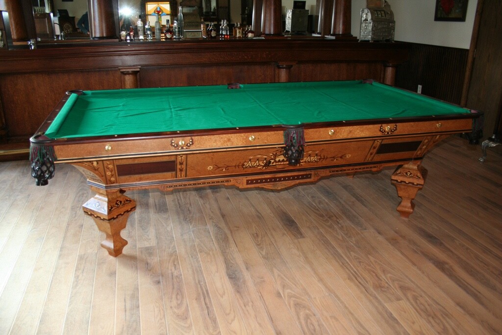Brunswick Balke Collender antique pool table - 9' Brilliant Novelty ...