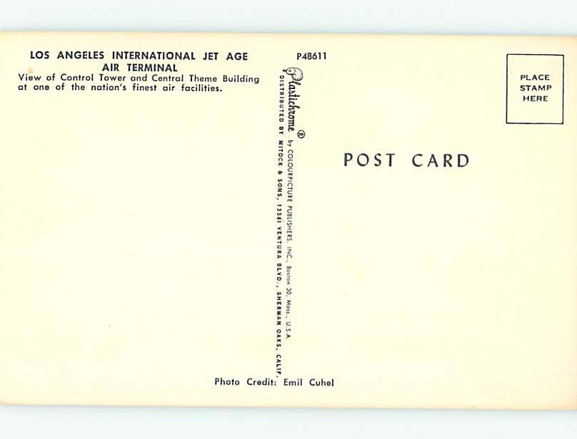 Pre-1980 AIRPORT SCENE Los Angeles California CA o/19 AF1344 | eBay