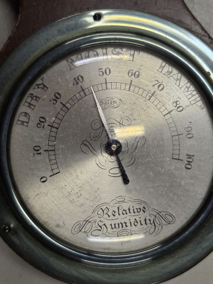 Salem Co. England - Barometer/Thermometer/Clock Swiss 8-Day 15J - Solid ...