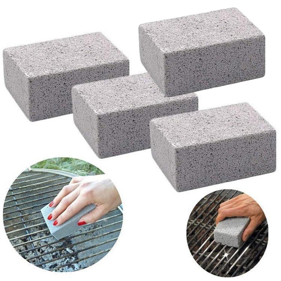 Premium BBQ Grill Griddle Cleaning Blocks Pack of 4 Efficient and Safe ...