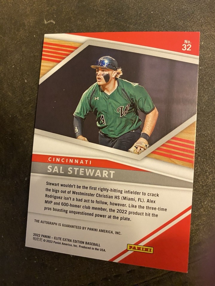 2022 elite extra edition autograph Sal Stewart | eBay