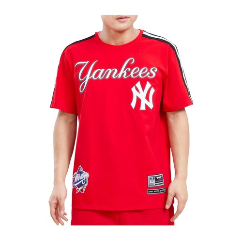 Pro Standard New York Yankees MLB Crew Neck T-Shirt Logo Team Men Red ...