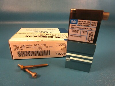 MAC, 36A-J00-00-JDAP-1FA Solenoid Valve, 24VAC 5.4 Watts 120PSI | eBay