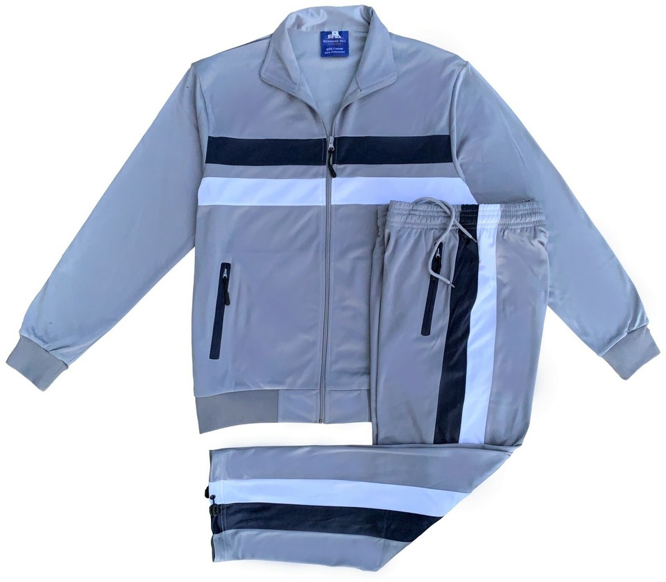 Men’s Classic Jogging Tracksuit Full Zip Activewear Track Jacket ...