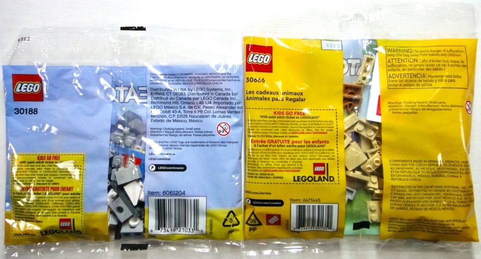 LEGO Creator: (30188) Cute Kitten (30666) Gift Animals (Dog/Squirrel ...