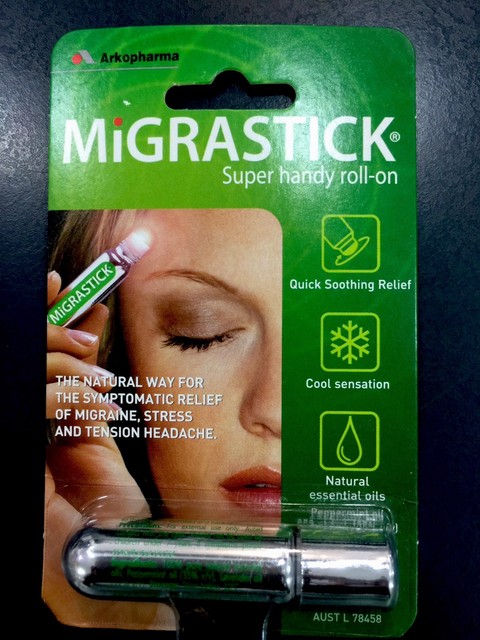 MIGRASTICK ROLL ON 3ML MIGRAINE TENSION HEADACHE MIGRA STICK for sale ...