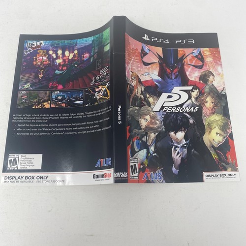 GameStop “Display Box Only” Persona 5 PS4 PS3 Cover Art Only Rare | eBay