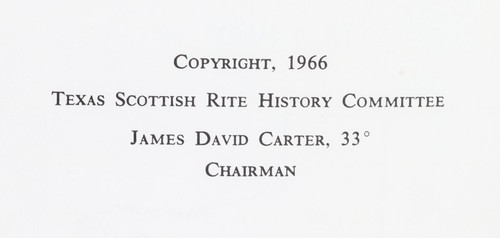 Scottish Rite Masonry In Texas 1867-1967 Book Masonic Freemasonry ...