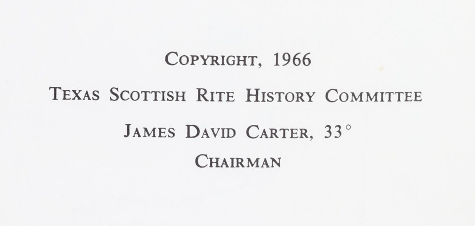 Scottish Rite Masonry In Texas 1867-1967 Book Masonic Freemasonry ...