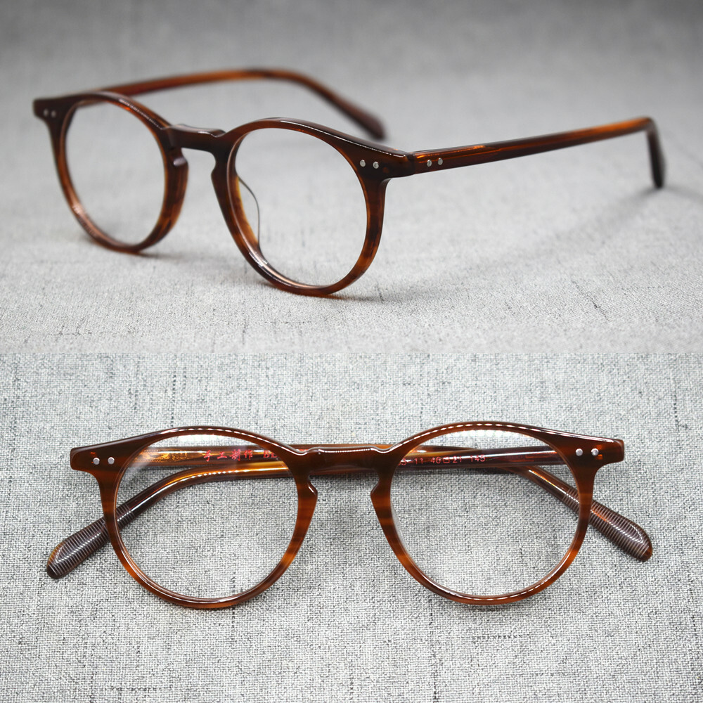 Vintage Oval Round Handmade Eyeglass Frames unisex Full Rim Rx able ...