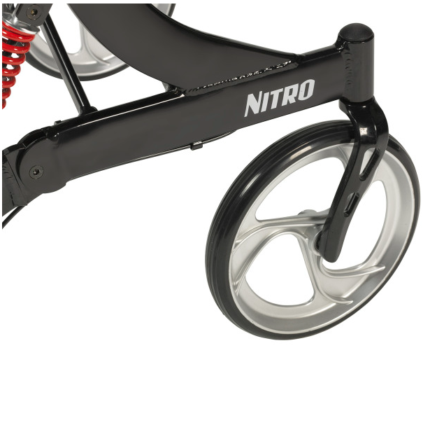 Drive Medical 10266HD Nitro Euro Style Walker Rollator, Heavy Duty ...