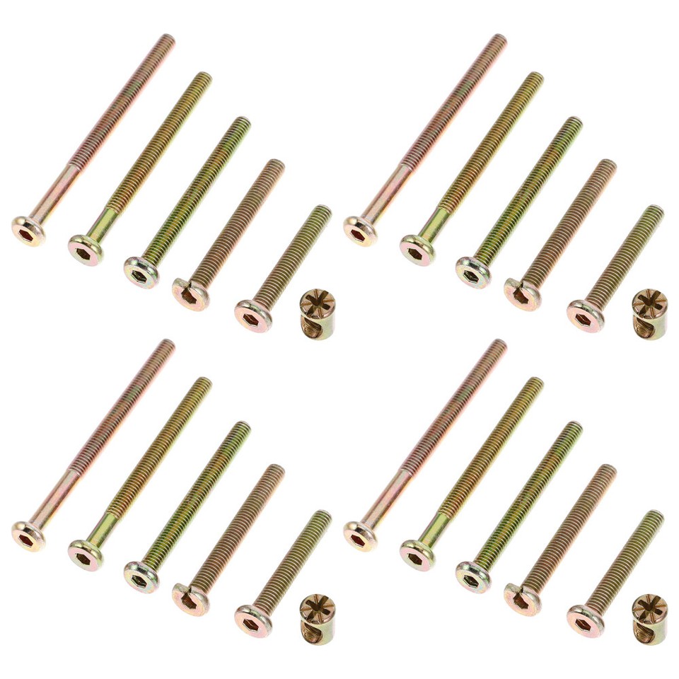 51 Pcs Cot Screws Bed Screws Bolts Crib Screws Hexagon Socket Screw ...