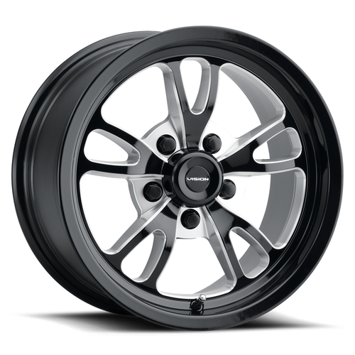 VISION 149 Patriot 15X10 5X120.65 Offset -25 Gloss Black Milled ...