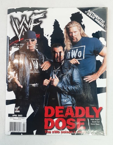 WWF Magazine April 2002 NWO Hogan Hall Nash Cover Deadly Dose WWE ...