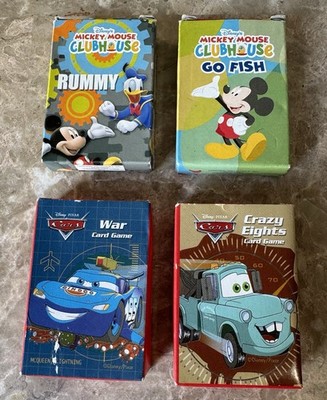 Disney and Disney/Pixar Cars Mini Card Games Rummy,Go Fish,War and ...