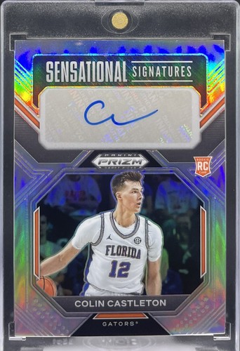 COLIN CASTLETON 2023-24 Panini Prizm Draft RC Rookie Auto SILVER PRIZM ...