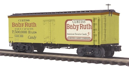 MTH PREMIER BABY RUTH 36’ WOOD SIDE REEFER CAR 20-94306! O SCALE ...