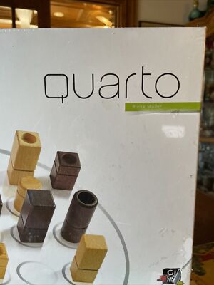 NIB Gigamic Quarto Board Game Wooden Shape Stacking Challenge FACTORY ...