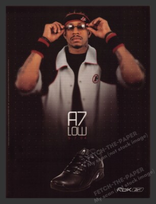 Reebok A7 Low Allen Iverson 2000s Print Advertisement Ad 2004 | eBay