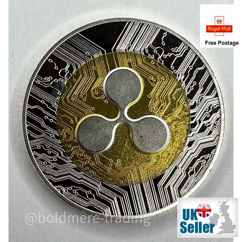 Ripple XRP Crypto currency. 1 oz. 999 Silver Plated Collectible Novelty ...