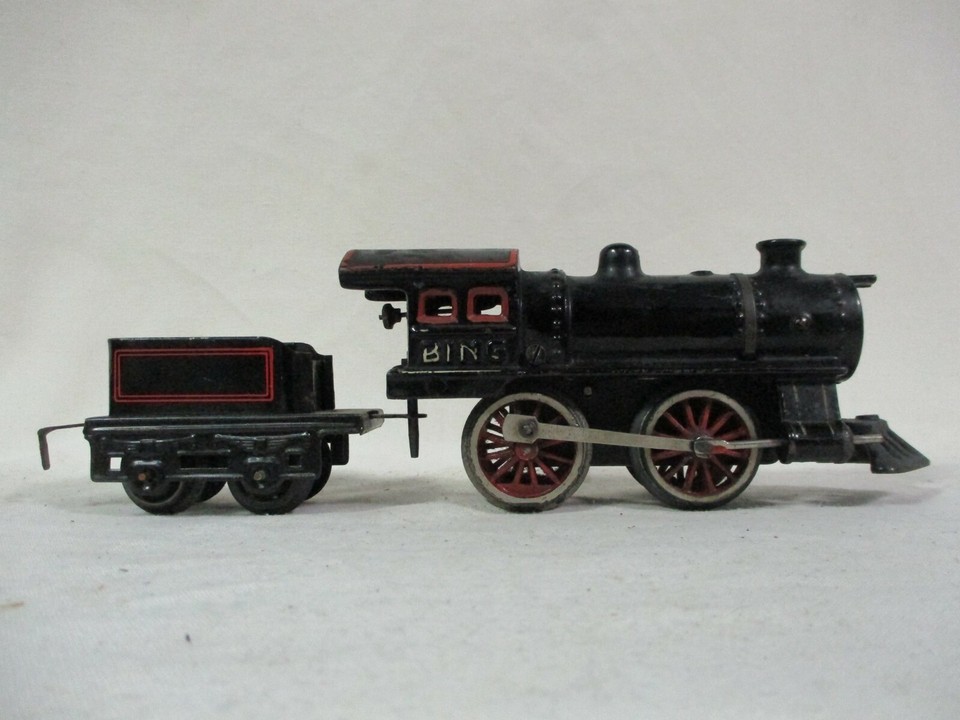 Bing 1012 0-4-0 Clockwork Steam Locomotive & Coal Tender Model Railway ...