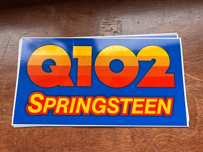 Springsteen - Q102 - Vintage radio station sticker - Dallas, Texas | eBay
