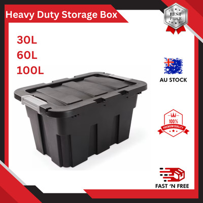 30L 60L 100L Heavy Duty Large Plastic Storage Tub Container that comes ...