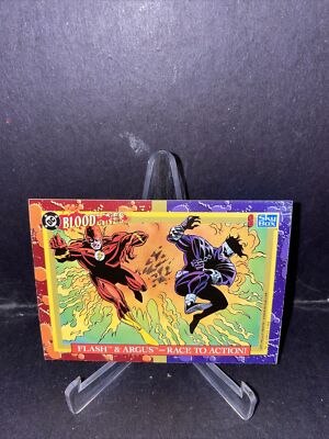 1993 SkyBox DC Bloodlines #8 Flash & Argus Race to Action Comic Trading ...