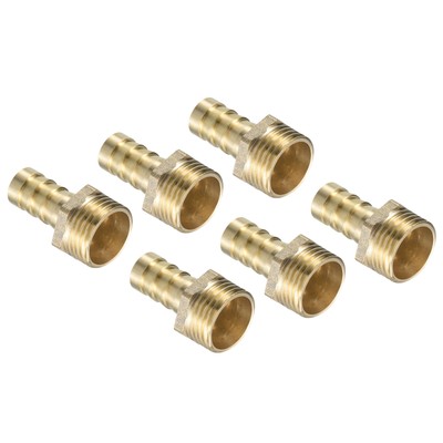 Leitung Stab Fitting 12mm Widerhaken G1/2 Stecker Gewinde 6Pack Messing ...