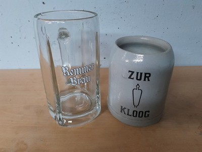 Bierkrug Glaskrug Brauerei Zur Klooch Kloog Köln / Remmer Bräu Bremen 0 ...